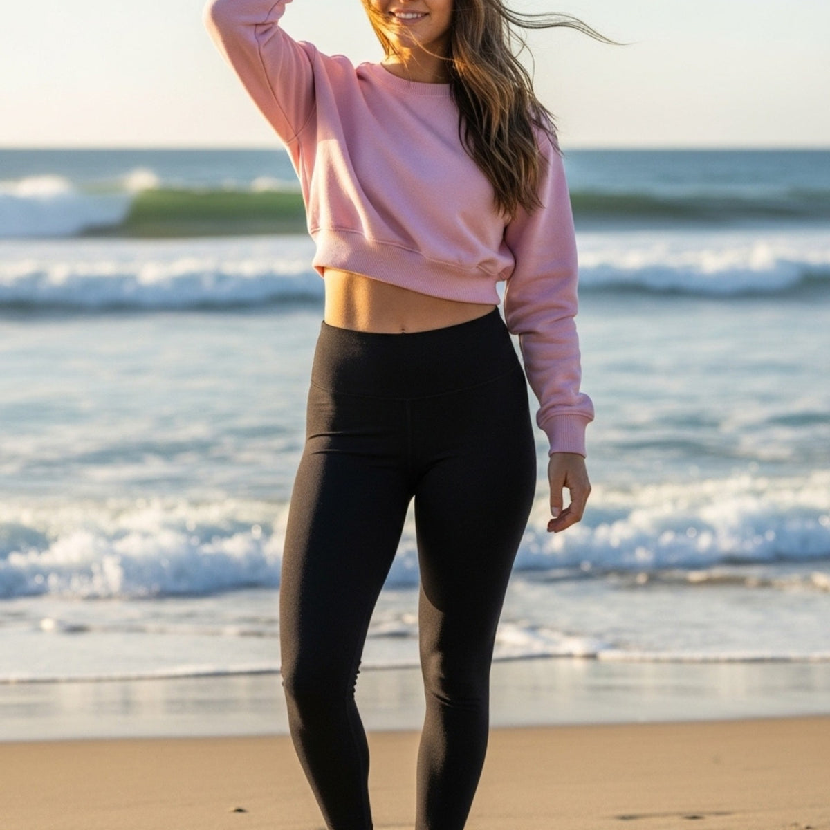 Poleron Cropped - Rosado Pálido / Talla Única (S/M) – CAMOV